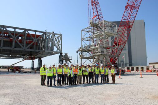 Bechtel Completes Jack and Set of Mobile Launcher 2 Base at Kennedy ...