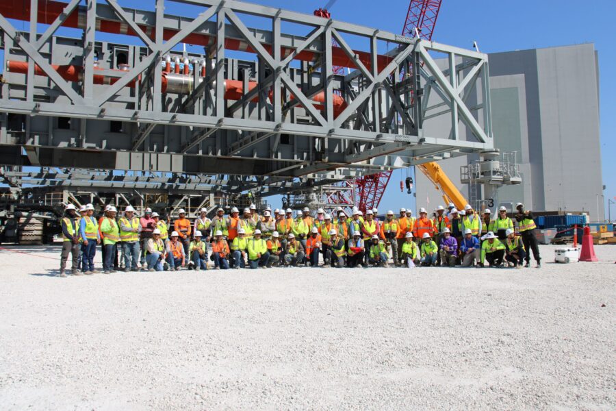 Bechtel Completes Jack and Set of Mobile Launcher 2 Base at Kennedy ...